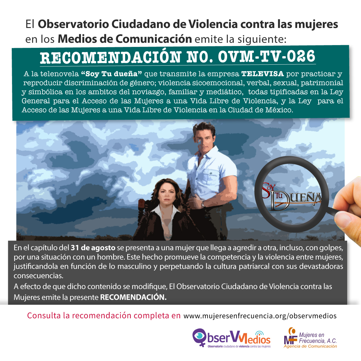 Recomendación OVM-TV-026 - Mujeres en Frecuencia