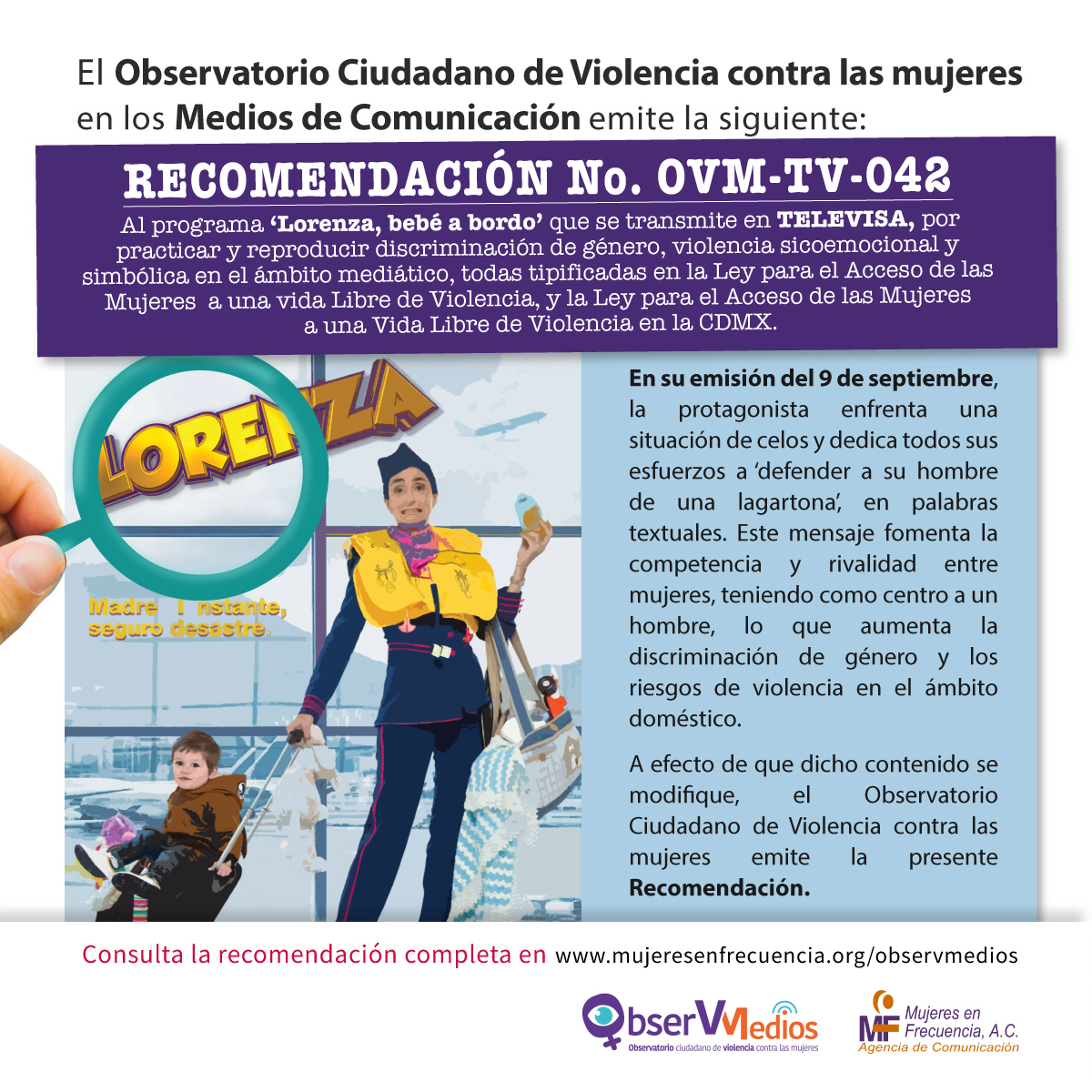 Recomendación OVM-TV-042 - Mujeres en Frecuencia